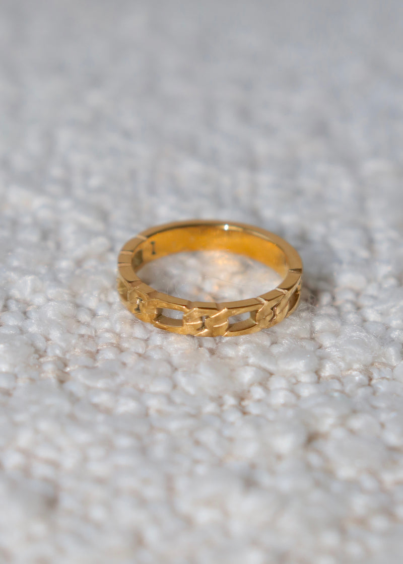 18k Gold Chained Together Ring – Colorful Natalie