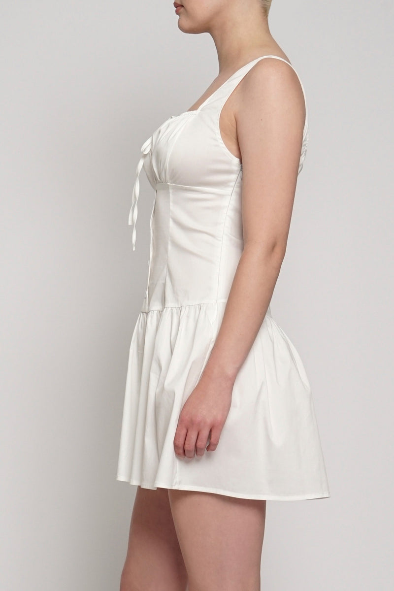 Charli White Poplin Mini Dress – Colorful Natalie