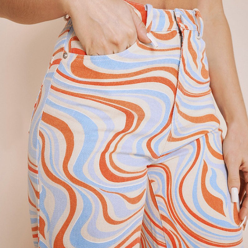 Mariah Blue Marble Denim – Colorful Natalie